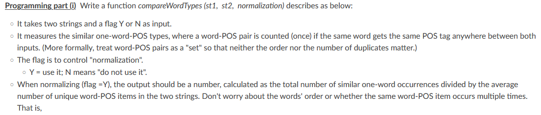 Solved Programming_part (i). Write a function | Chegg.com