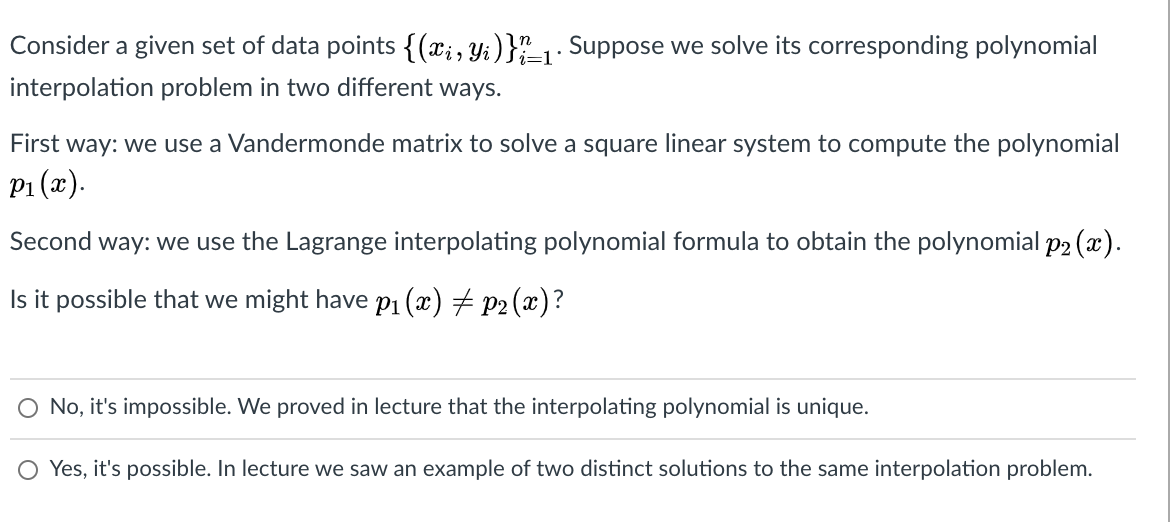Solved Consider a given set of data points {(xi, Yi)}}=1. | Chegg.com