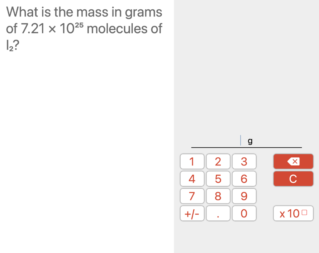 Solved What is the mass in grams of 7.21 x 1025 molecules of | Chegg.com