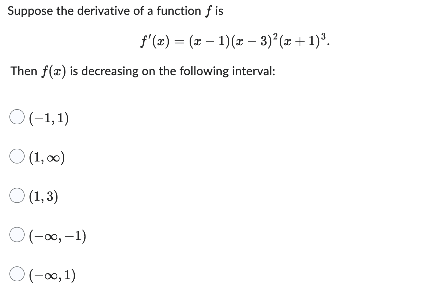 Solved Suppose the derivative of a function f is | Chegg.com