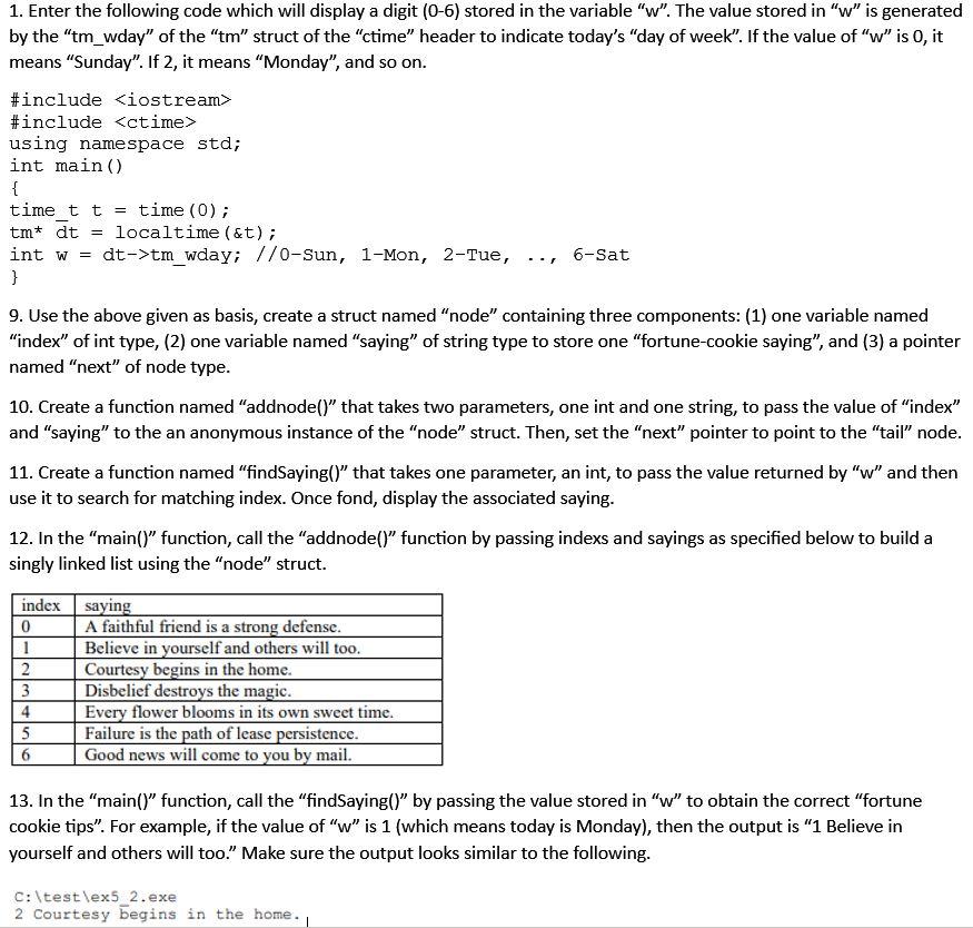 Solved 1. Enter the following code which will display a | Chegg.com