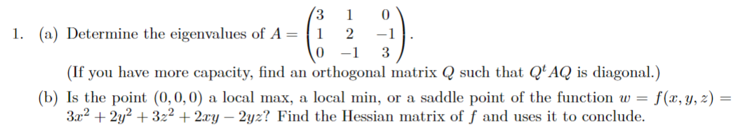 Solved (a) ﻿Determine the eigenvalues of | Chegg.com