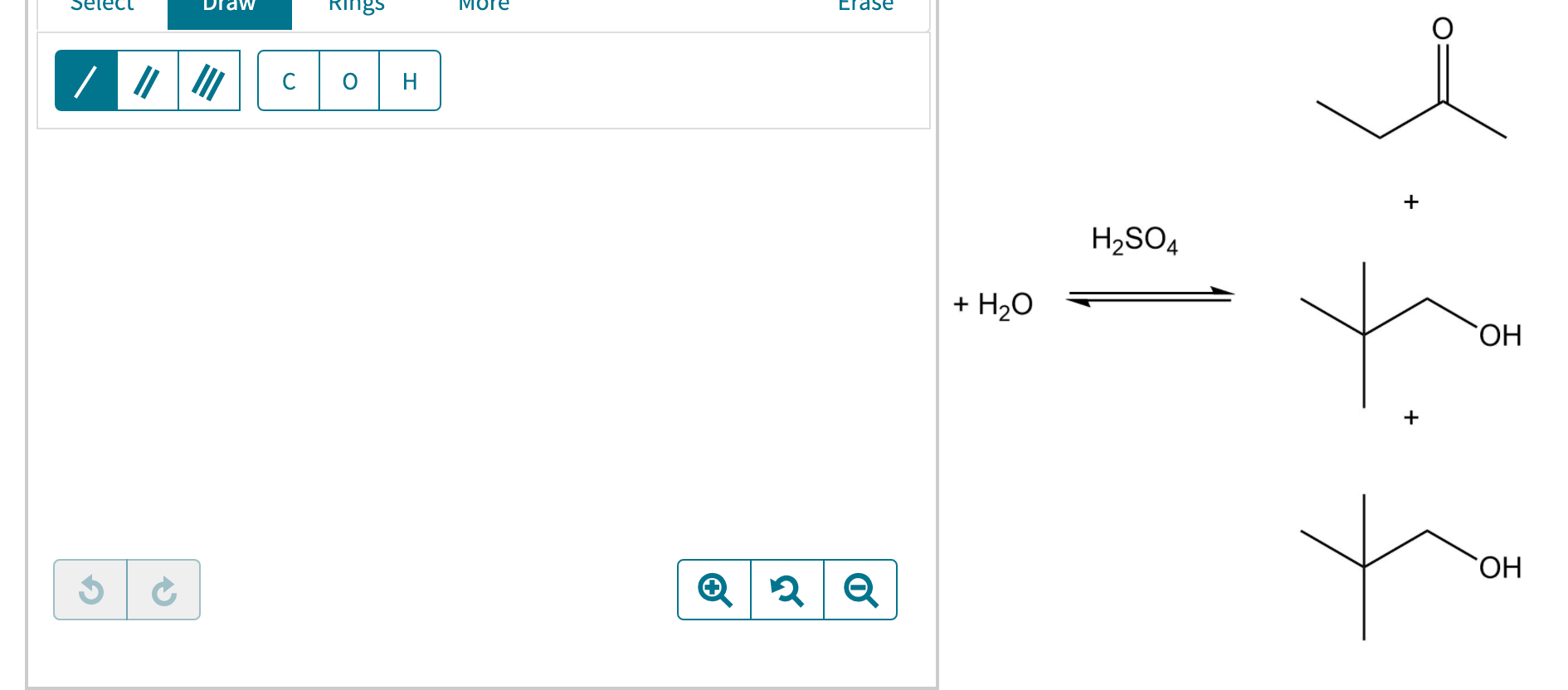 Solved Determine the products of this first reaction. H2SO4 | Chegg.com