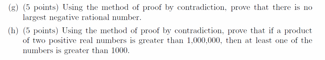 Solved In each part, use the given method to prove/disprove | Chegg.com