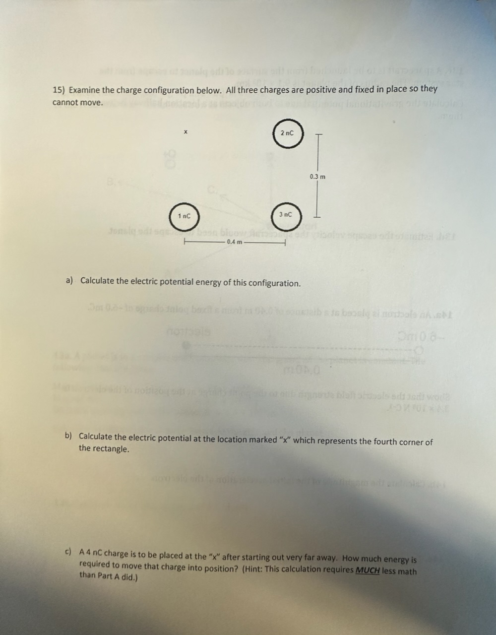 Solved Examine the charge configuration below. All three | Chegg.com