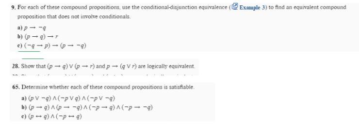 9 For Each Of These Compound Propositions Use The