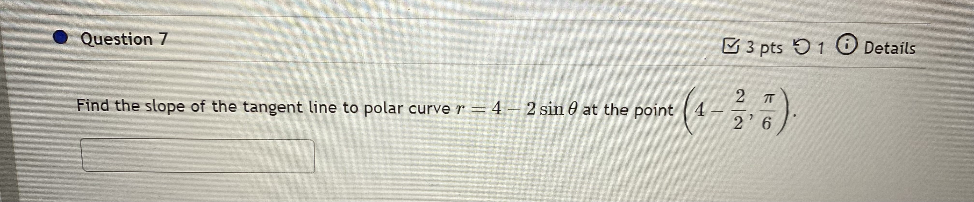 Solved Find the slope of the tangent line to polar curve | Chegg.com