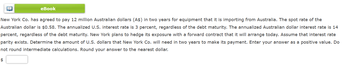 Solved New York Co. ﻿has agreed to pay 12 ﻿million | Chegg.com