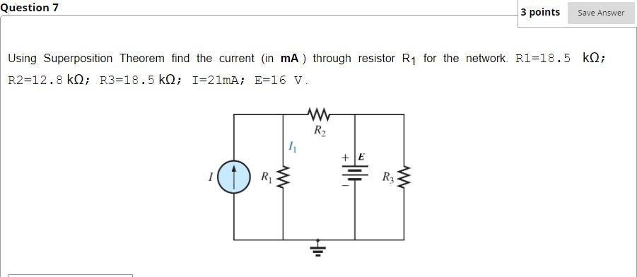 Solved Using Superposition Theorem find the current (in mA) | Chegg.com