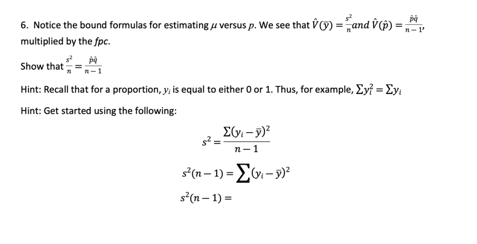 Solved pg Wnucu Pn - 11 6. Notice the bound formulas for | Chegg.com