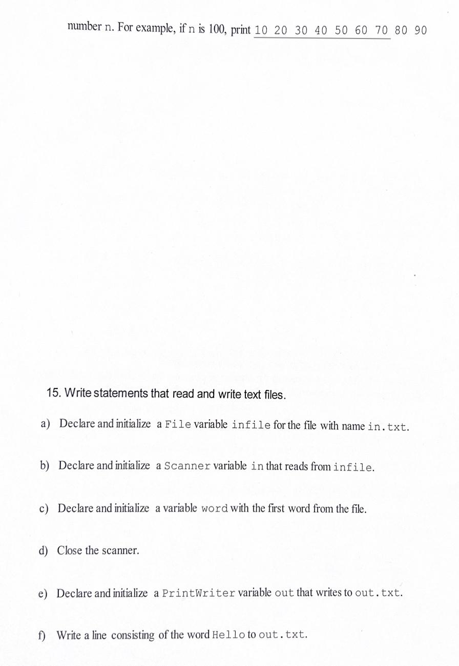 Solved number n. For example, if n is 100 , print | Chegg.com