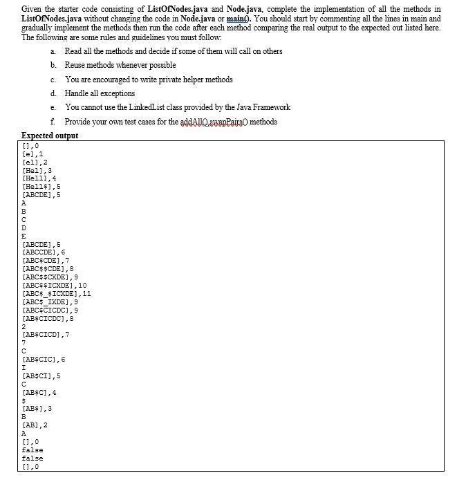 c. Given the starter code consisting of | Chegg.com