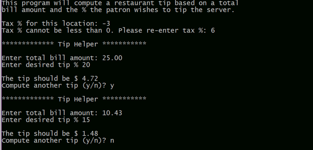 Solved In Dev- C++: Design a Tips class that calculates the | Chegg.com
