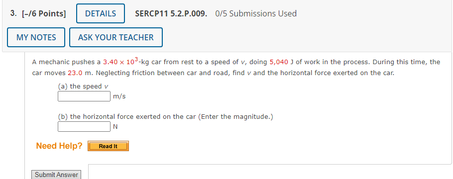 Solved A mechanic pushes a 3.40×103−kg car from rest to a | Chegg.com
