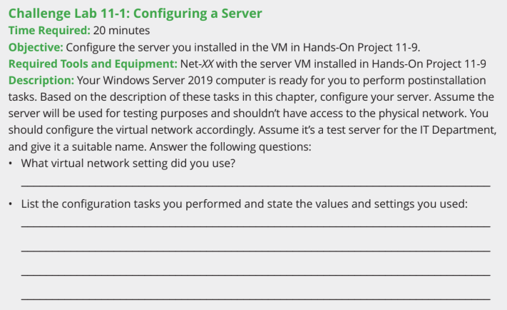 Solved Challenge Lab 11-1: Configuring a Server Time | Chegg.com