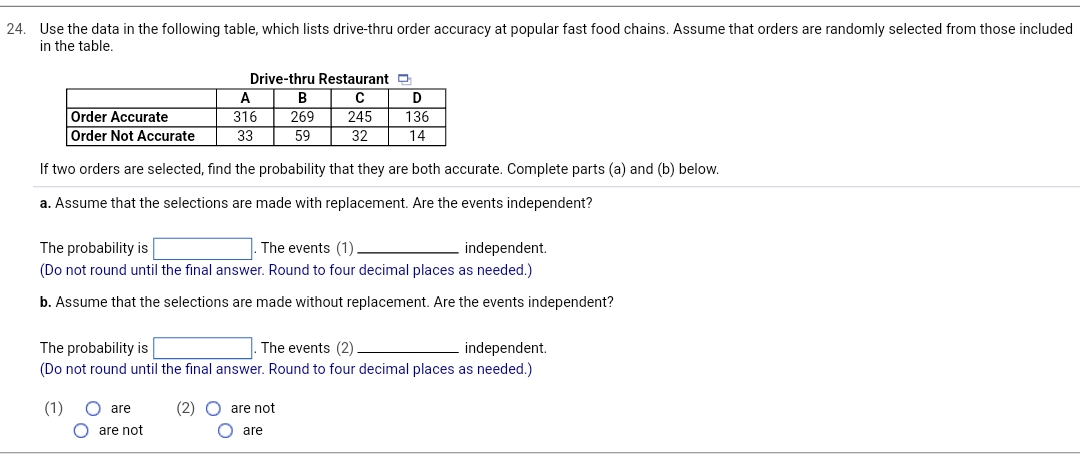 Solved 4. Use the data in the following table, which lists | Chegg.com