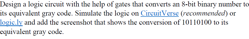 Solved Design a logic circuit with the help of gates that | Chegg.com