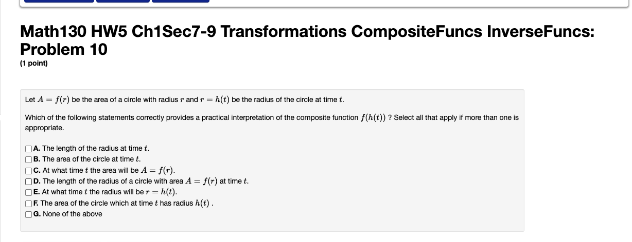 Solved Math130 HW5 Ch1Sec7-9 Transformations CompositeFuncs | Chegg.com