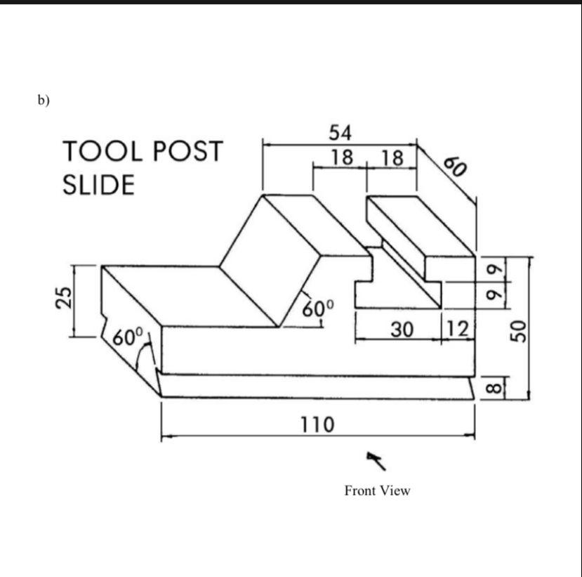 Solved Assignment 1 (10%) Draw the orthographic multi view | Chegg.com