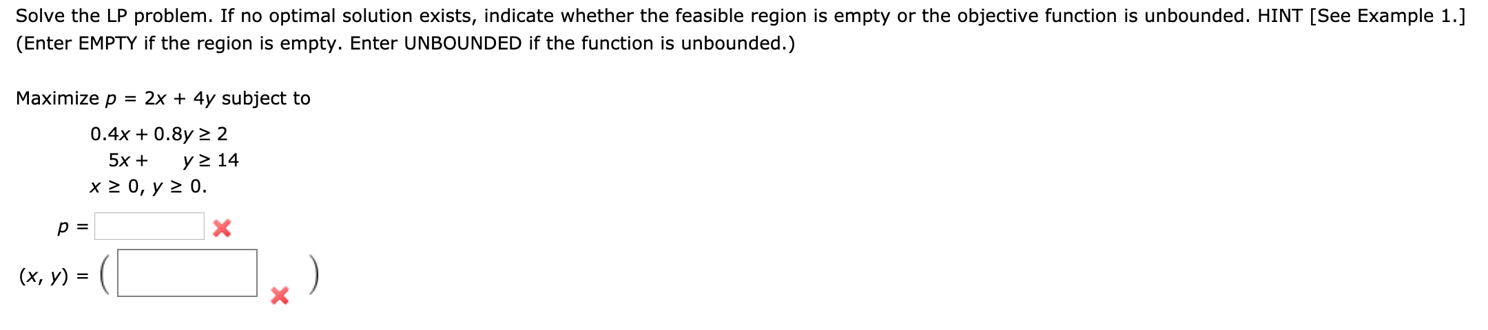Solved Solve the LP problem. If no optimal solution exists, | Chegg.com
