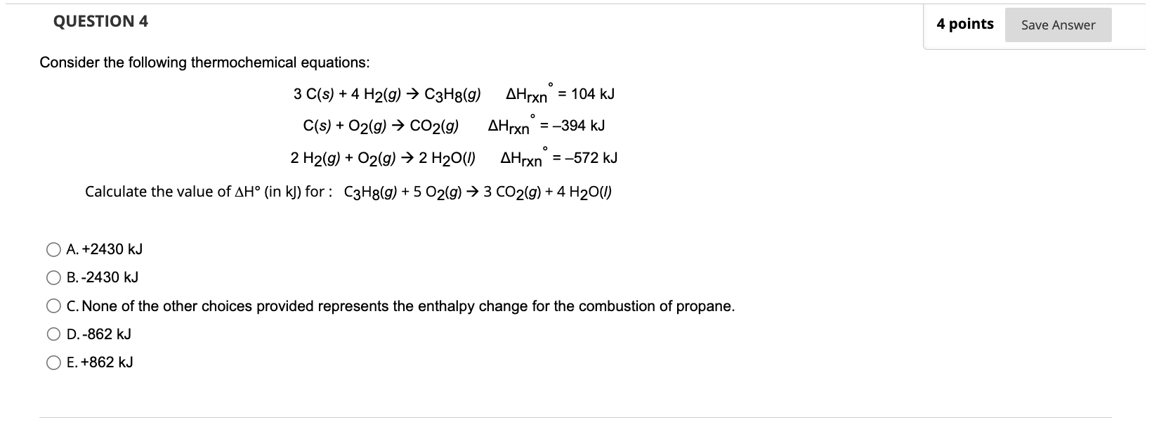 Solved Consider the following thermochemical equations: | Chegg.com