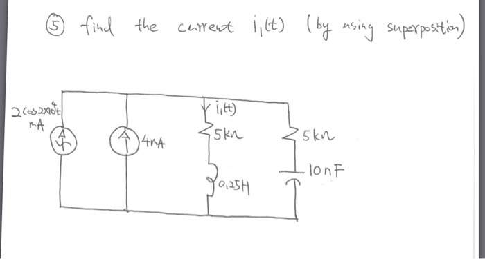 Solved Find the current i_1 (t) (by using superposition) | Chegg.com