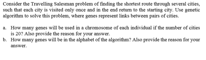 Solved Consider the Travelling Salesman problem of finding | Chegg.com