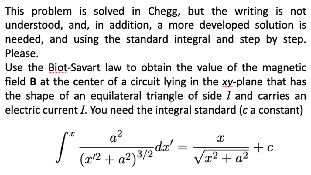 Solved This problem is solved in Chegg, but the writing is | Chegg.com