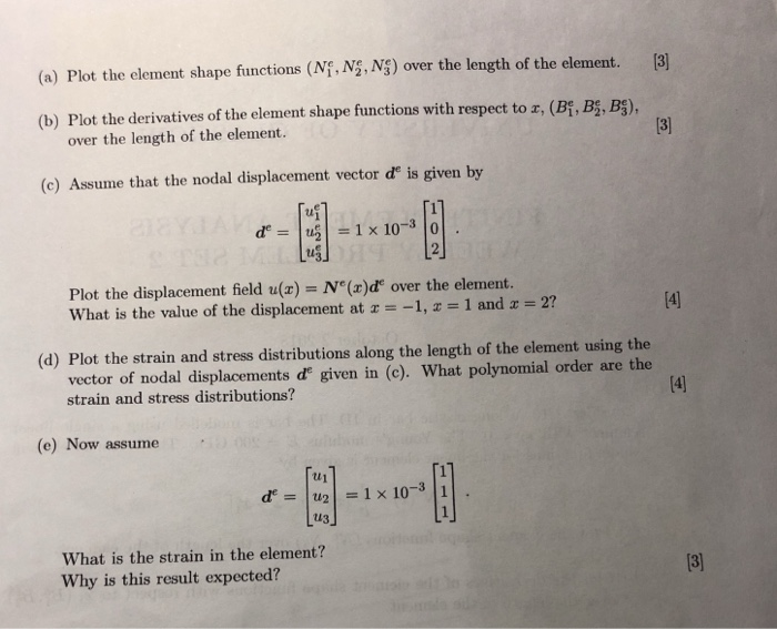 Q2 Consider a 4 m long elastic bar in 1D. The bar is | Chegg.com