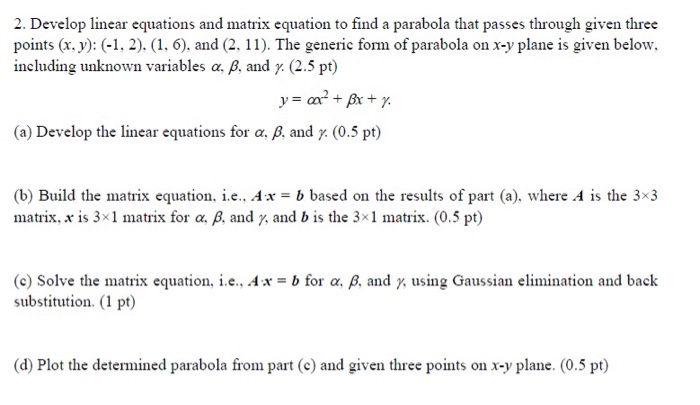 Equation Of Parabola Given Three Points - Tessshebaylo