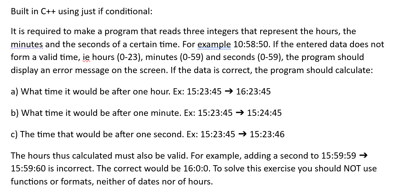 Solved Built In C Using Just If Conditional It Is 5458