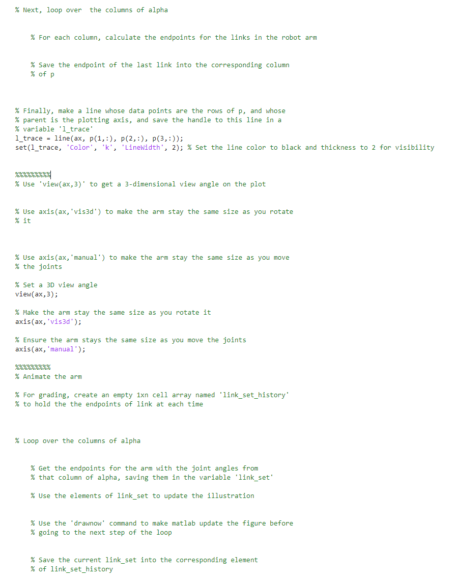 [Solved]: Finish / fix this code please. In the animation, t