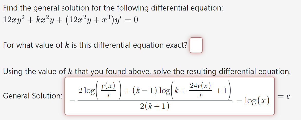 Solved Find the general solution for the following | Chegg.com