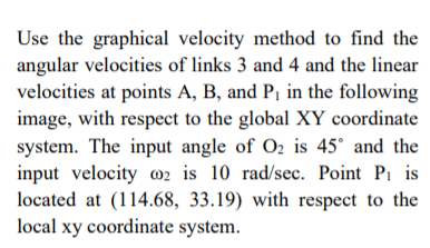 Solved Use the graphical velocity method to find the angular | Chegg.com