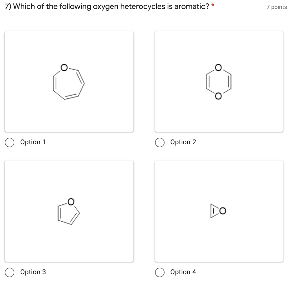 Solved 7) Which of the following oxygen heterocycles is | Chegg.com
