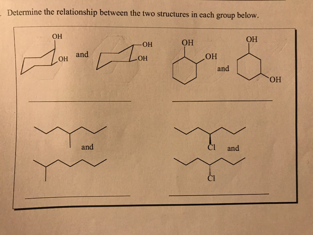 Solved Determine the relationship between the two structures | Chegg.com