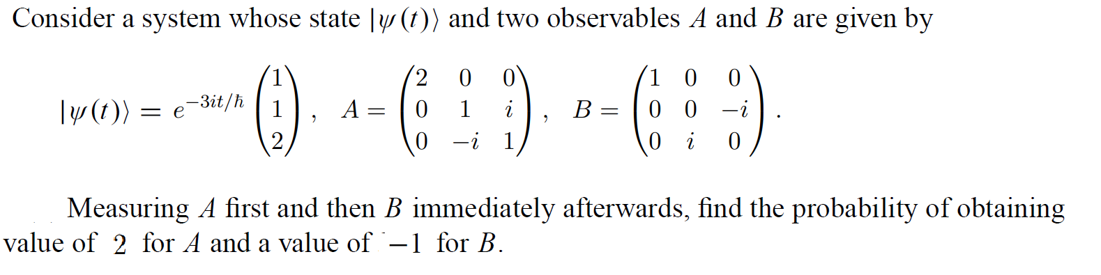 Solved Consider a system whose state ly(0) and two | Chegg.com