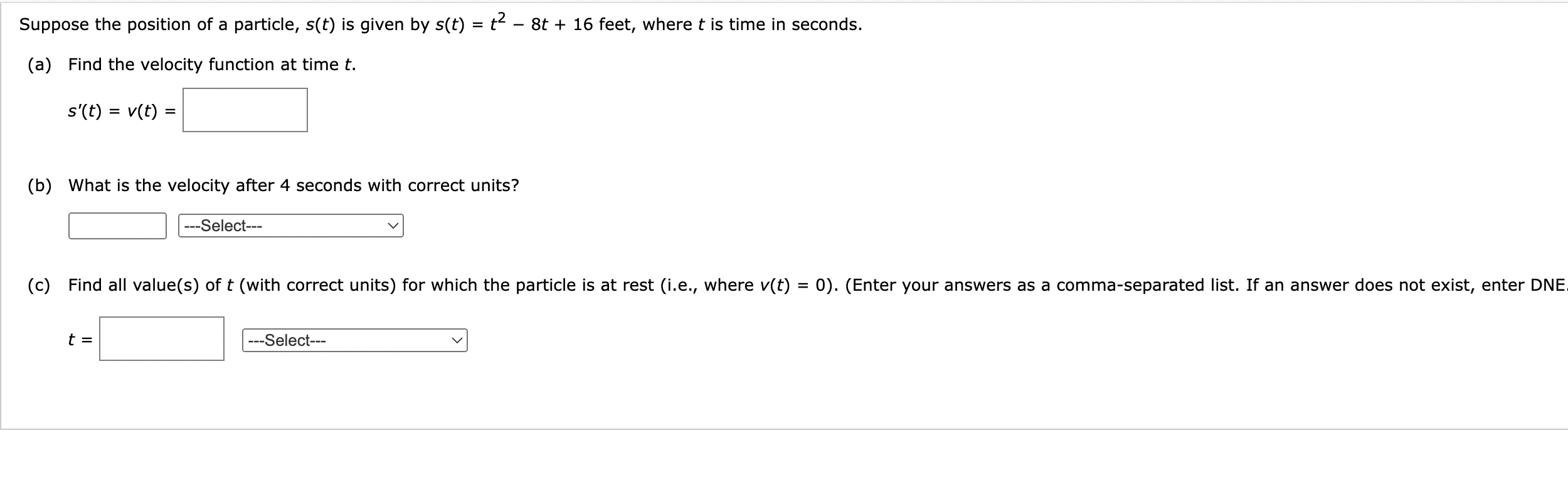 Solved Suppose the position of a particle, s(t) is given by | Chegg.com
