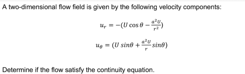 Solved A two-dimensional flow field is given by the | Chegg.com
