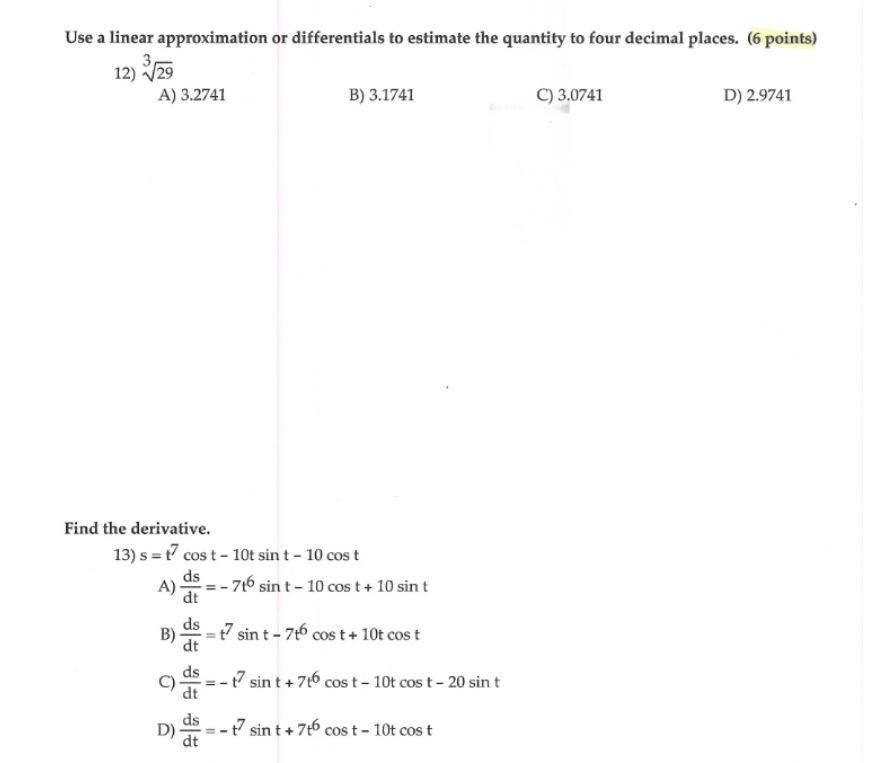 Solved Evaluate the derivative. 6) f(x) = csch-|(6/x) | Chegg.com