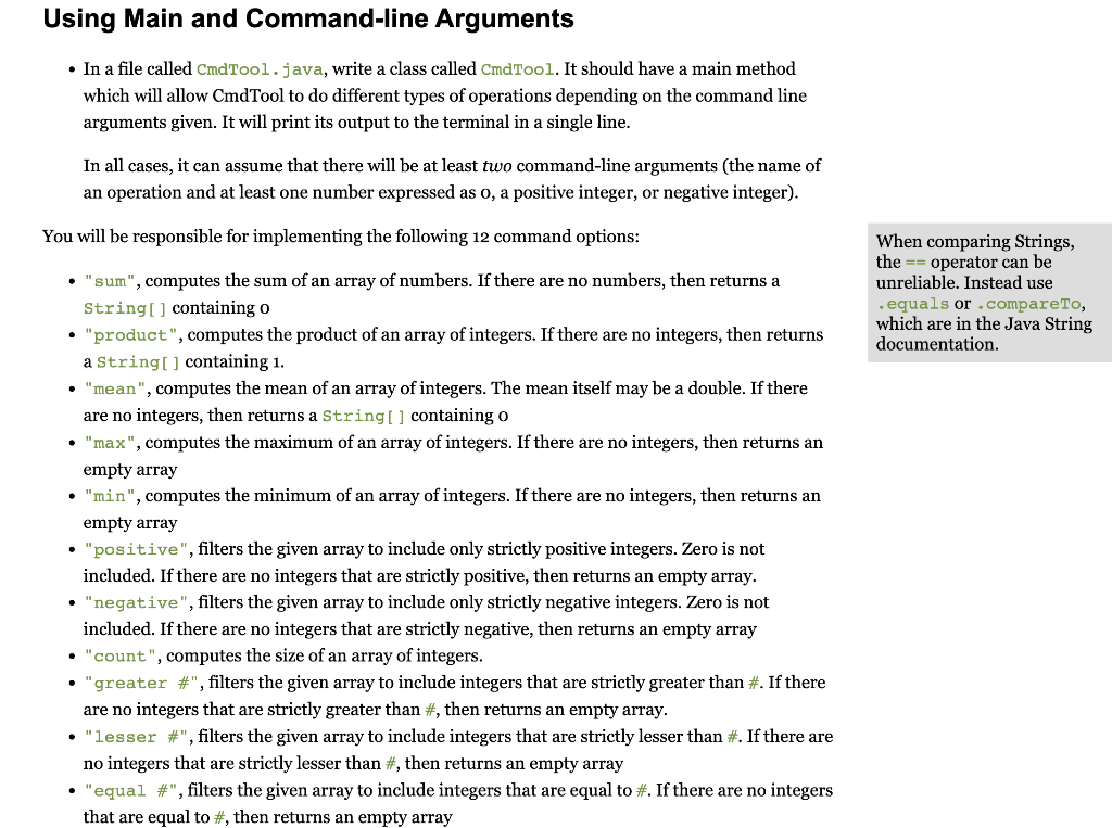 Solved Using Main And Command line Arguments In A File Chegg