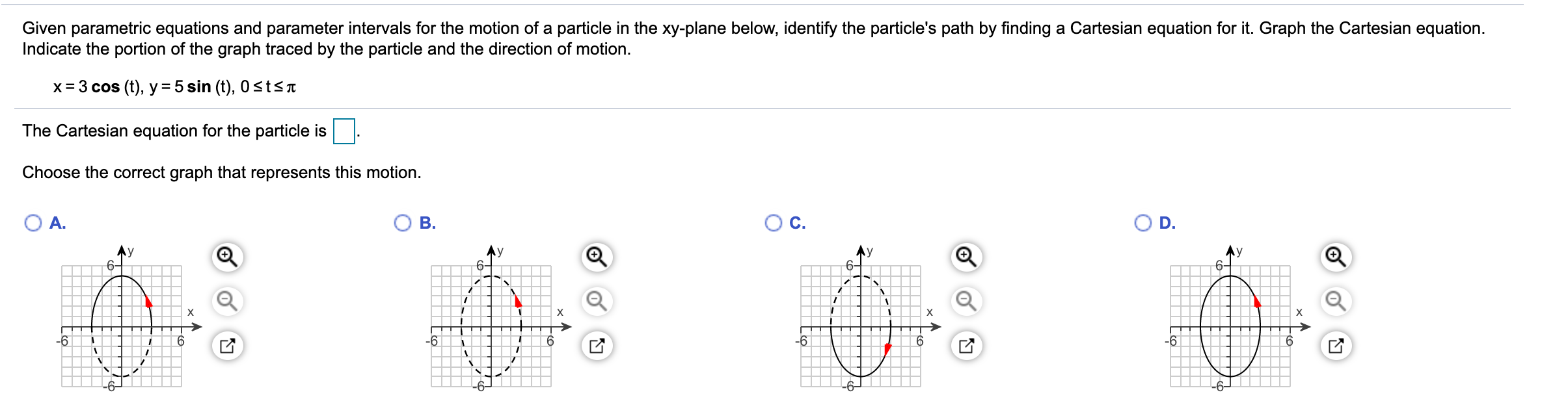 Solved Given parametric equations and parameter intervals | Chegg.com