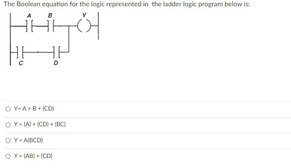 Solved The Boolean equation for the logic represented in the | Chegg.com