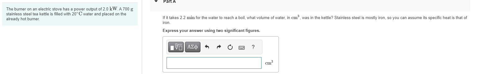 Solved The burner on an electric stove has a power output of | Chegg.com