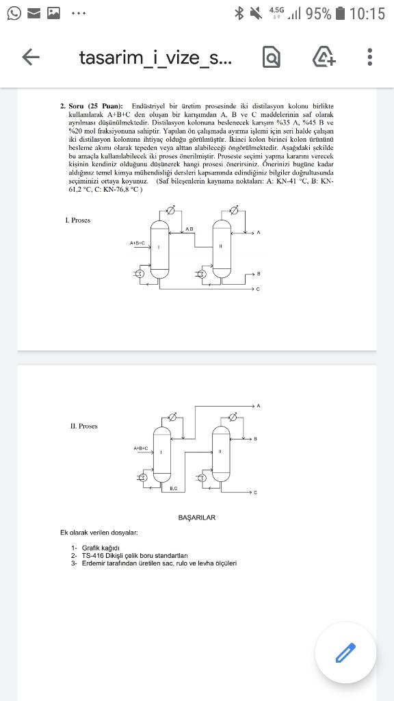 Solved Two distillation columns together in an industrial | Chegg.com