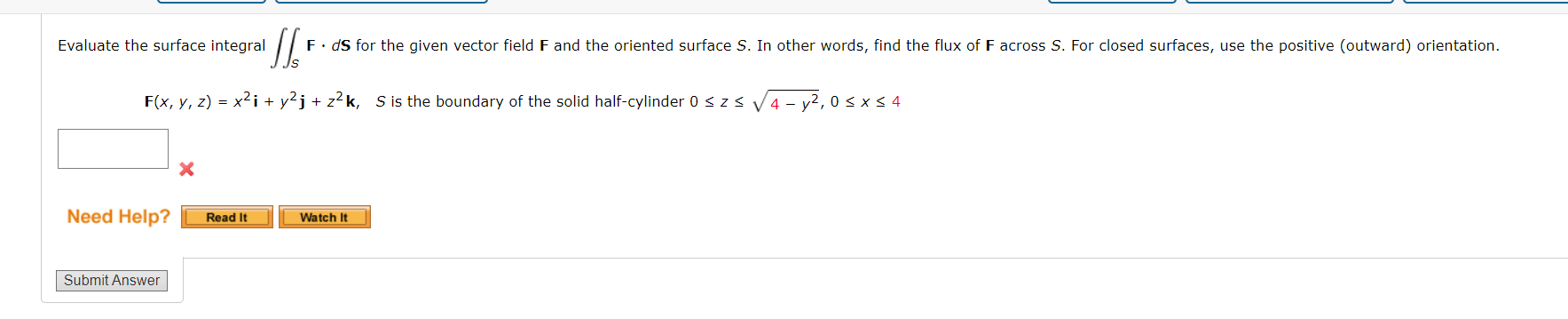 Solved F(x,y,z)=x2i+y2j+z2k,S is the boundary of the solid | Chegg.com