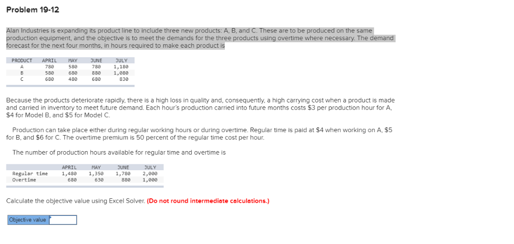 Solved Problem 19-12 Alan Industries is expanding its | Chegg.com