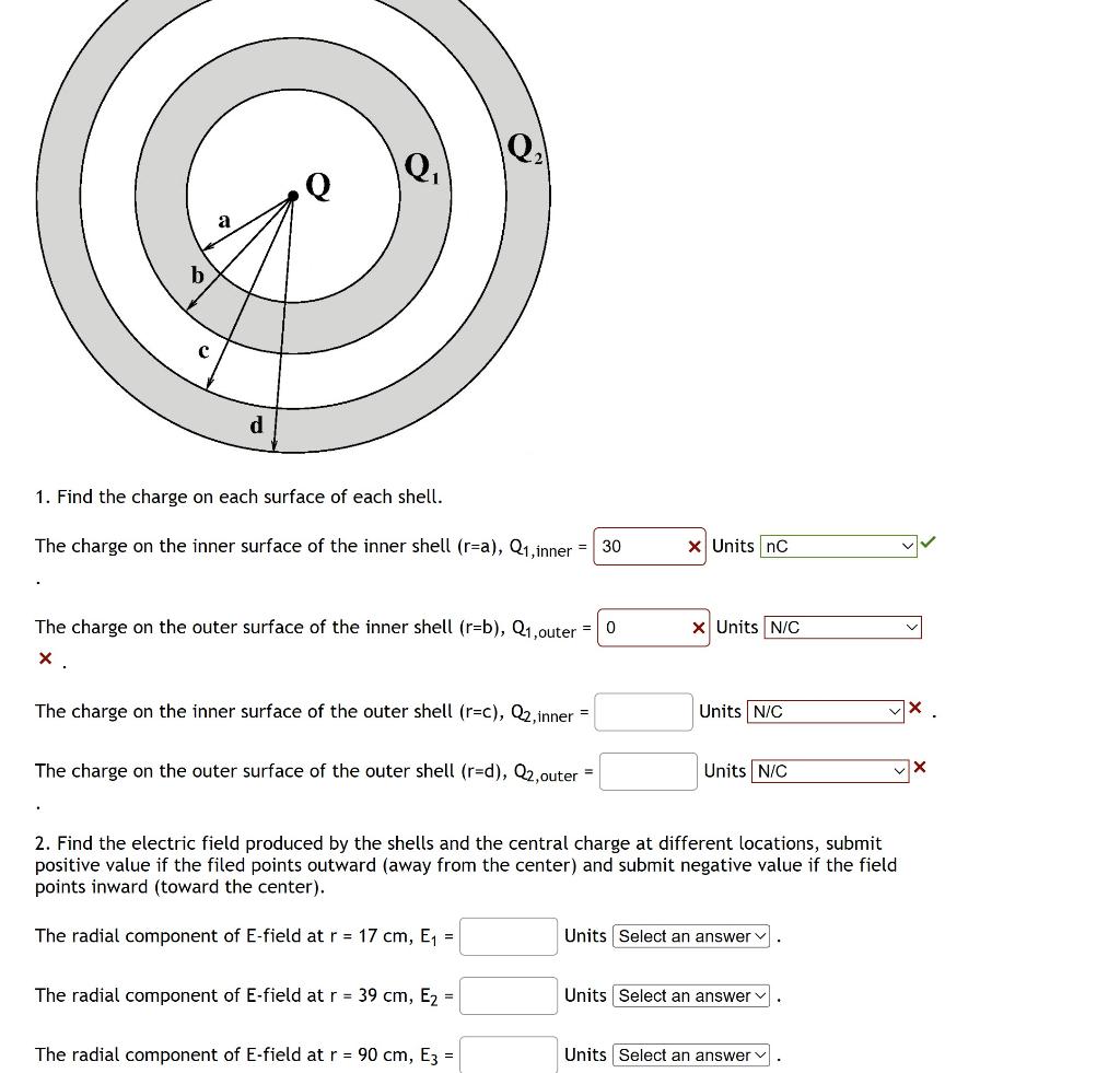 Solved Consider the system of two concentric conducting | Chegg.com