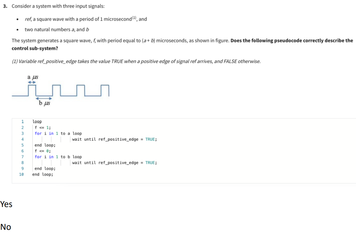Solved 3. Consider a system with three input signals: - ref, | Chegg.com