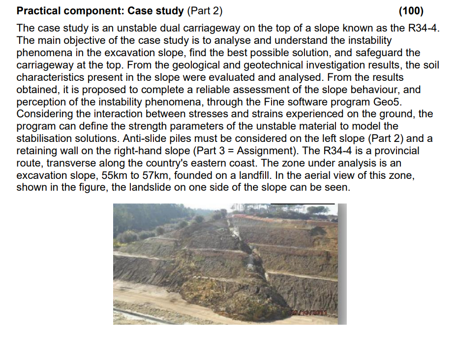 Practical component: Case study (Part 2) (100) The | Chegg.com